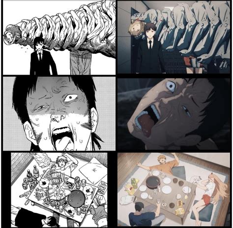 Csm Manga Vs Anime Panel Comparison Ep 12 R Chainsawman
