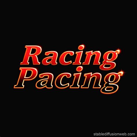 The Words Racing Pacing In Impact Font In Dark Red To Black Gradient