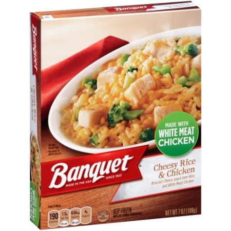 Banquet Cheesy Rice And Chicken Frozen Meal 7 Oz Qfc