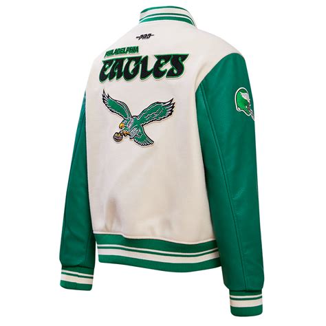 Nfl Philadelphia Eagles Retro Classic Womens Rib Wool Varsity Jacket