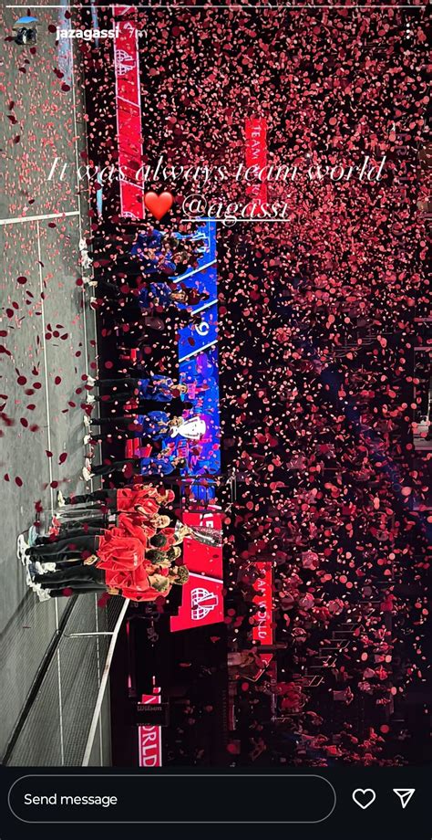 Andre Agassis Daughter Jaz Sends Out A Clear Message After Fathers Team World Clinches Laver