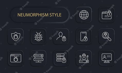 Premium Vector Antivirus Set Icon Cyber Security Password Hacker