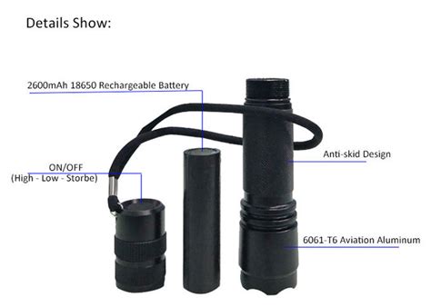 Portable Instrnicially Safe Explosion Proof Led Flashlight Black Torch