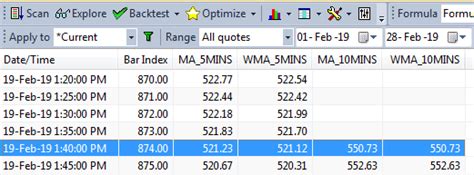 duplicate how array is filled under different time frame afl