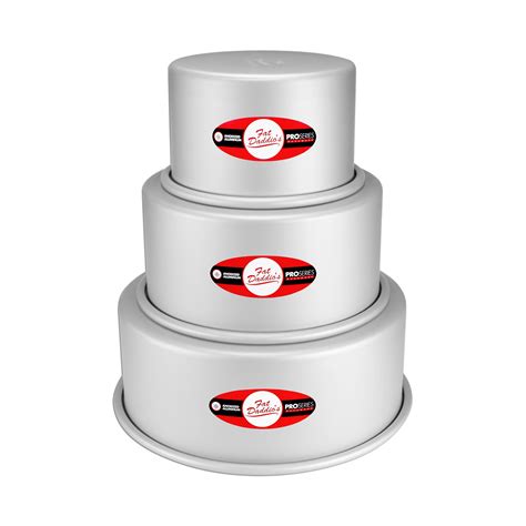 Fat Daddios Prd 3pc4 Anodized Aluminum 3 Tiered Even Round Cake Pan