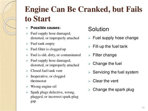 Engine Troubleshooting Chart A Visual Reference Of Charts Chart Master