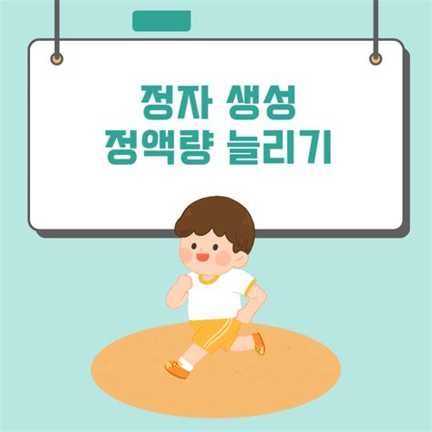 정자 생성과 정액 양 늘리기 및 많아지는 방법 5가지 일타정보