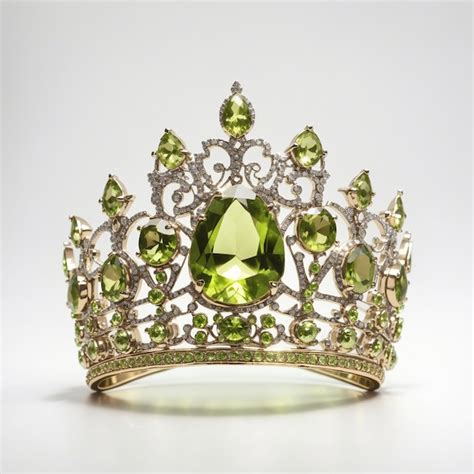 Premium Photo Peridot Crown Isolated On White Background
