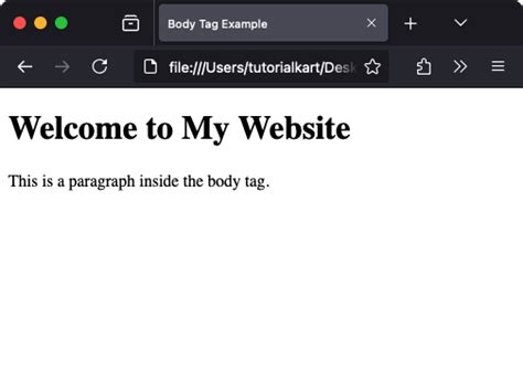 HTML Body Tag