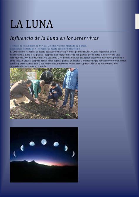Calaméo INFLUENCIA DE LA LUNA EN LOS SERES VIVOS