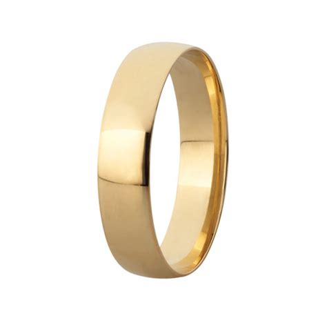 9kt Yellow Gold Comfort Fit Wedding Band 6mm Man Bands