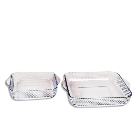Momaz Squared Quarry Glass Oven Tray Set Freeshop