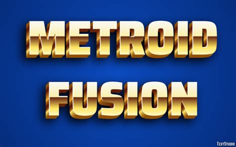 Metroid Fusion Text Effect And Logo Design Videogame