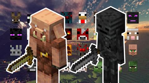WITHER SKELETON AND PIGLIN VS 2 OF EVERY MOB MINECRAFT YouTube