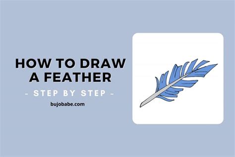 How To Draw A Feather Easy Drawing Tutorial Bujo Babe