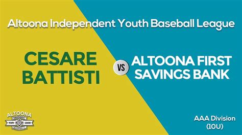 Aiybl Cesare Battisti Vs Altoona First Youtube