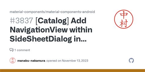 Catalog Add Navigationview Within Sidesheetdialog In Catalog App