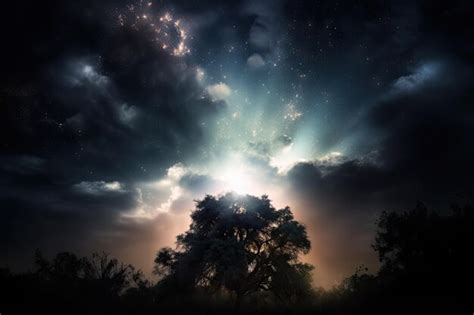 Premium Ai Image A Star Emerging From Its Nebular Cloud The First