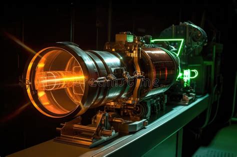 Ion Thruster Engine Glowing In The Dark Stock Illustration