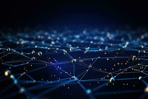 3d Rendering Of Abstract Technology Background With Connecting Dots And Lines Network Concept