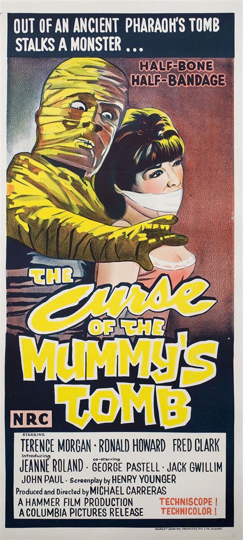The Curse Of The Mummys Tomb Original 1964 Australian Daybill Movie Poster Posteritati Movie