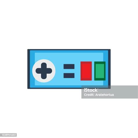Ikon Joystick Berwarna Terisolasi Dengan Tombol Ilustrasi Stok Unduh