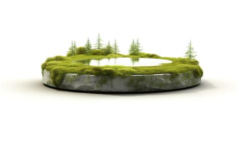 Premium Photo Round Grass Ground Cross Section With Earth Land And
