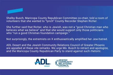 Joint Jcrc Adl Statement Condemning Lynch Remarks Jewishphoenix