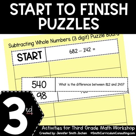 3rd Grade Math Problem Solving Activities Start To Finish Puzzles • Smith Curriculum And
