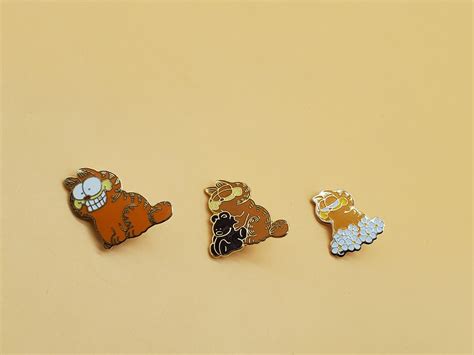 Vintage Garfield Enamel Pin Select Styles Etsy
