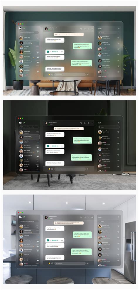 whatsapp spatial ui design behance
