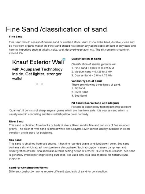 Pdf Fine Sand Cement Sand Sand Mix Quartz Sand Silica Sand