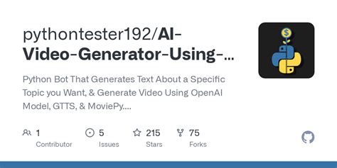 Ai Video Generator Using Openai Pythonvideogeneratorpy At Main