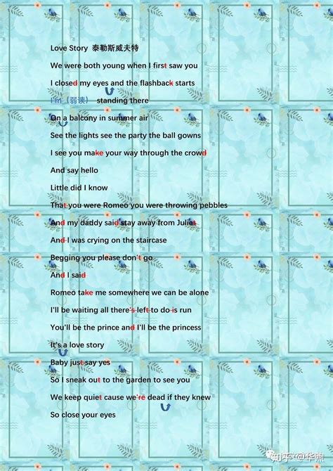 Love Story学唱词来啦！ 知乎