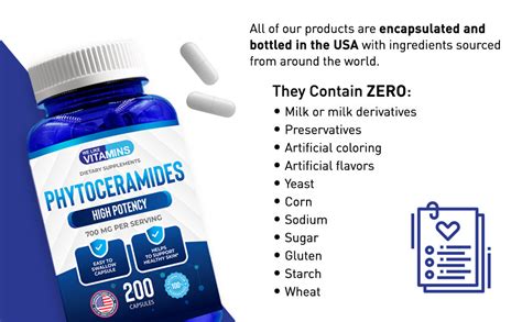 We Like Vitamins Phytoceramides 700mg 200 Capsules All Natural Wheat Free And