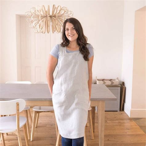 Cross Back Linen Apron By Sparks And Daughters