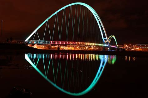 The Infinity Bridge Light Show 020510 Light Show Bridge World Map App