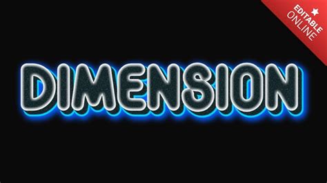 Dimension Text Effect Generator