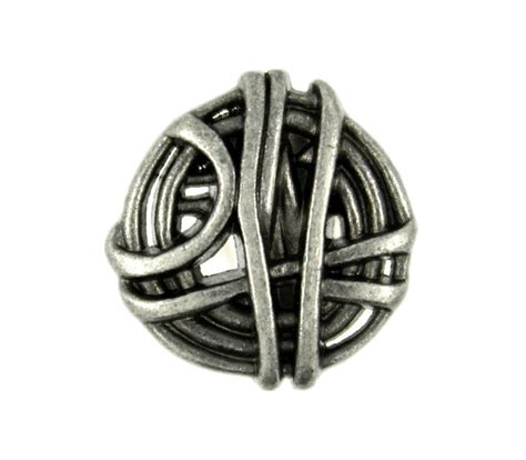 Bunch Rope Nickel Silver Metal Shank Buttons 15mm 58 Inch