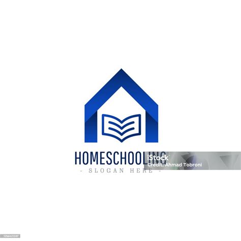 홈 스쿨링 로고 아이콘 벡터 템플릿 디자인 일러스트레이션 건축에 대한 스톡 벡터 아트 및 기타 이미지 건축 교육 도서관
