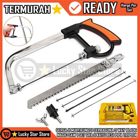 Jual Gergaji Multifungsi Serbaguna Set Way Blade Magic Saw Gergaji Kayu Besi Pipa Magic Saw