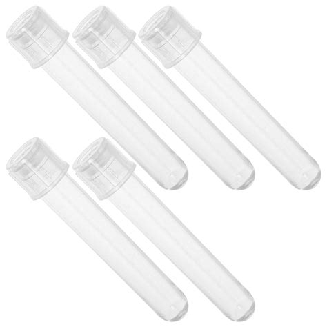 24pcs Test Tubes With Cap Plastic Sample Testing Tubes Cells Sample