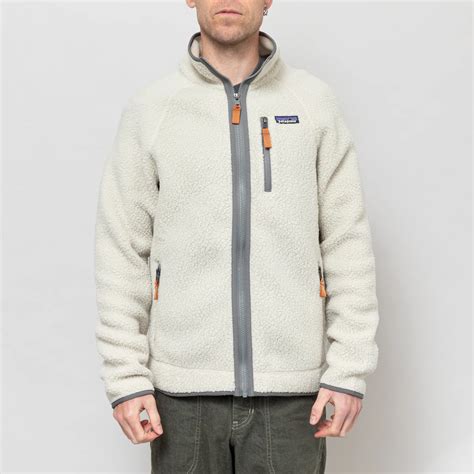 Patagonia Mens Retro Pile Fleece Insulated Recycled Jacket Cream