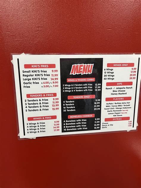 Menu At Kikis Chicken Place Restaurant Woodland
