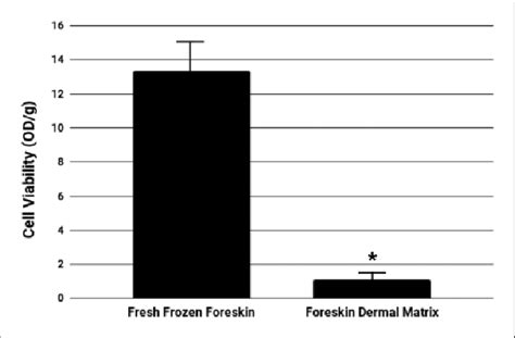 Cellular Viability Of Fresh Frozen Foreskin And Foreskin Dermal