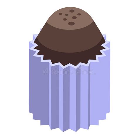 Chocolate Cupcake Icon Isometric Vector Candy Festival Stock Illustration Illustration Of