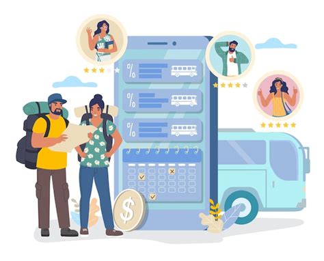 Bus Ticket App Vectors And Illustrations For Free Download Freepik