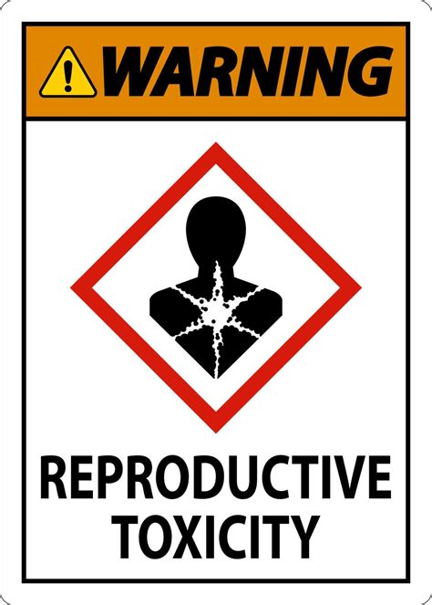Warning Reproductive Toxicity Ghs Sign On White Background 8066316