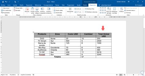 C Mo Sumar Filas Y Columnas En Una Tabla Word O Word Solvetic