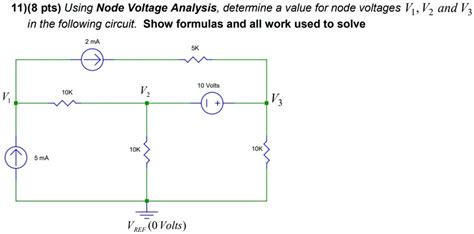 solved circuit analysis asap 11 8 pts using node voltage analysis
